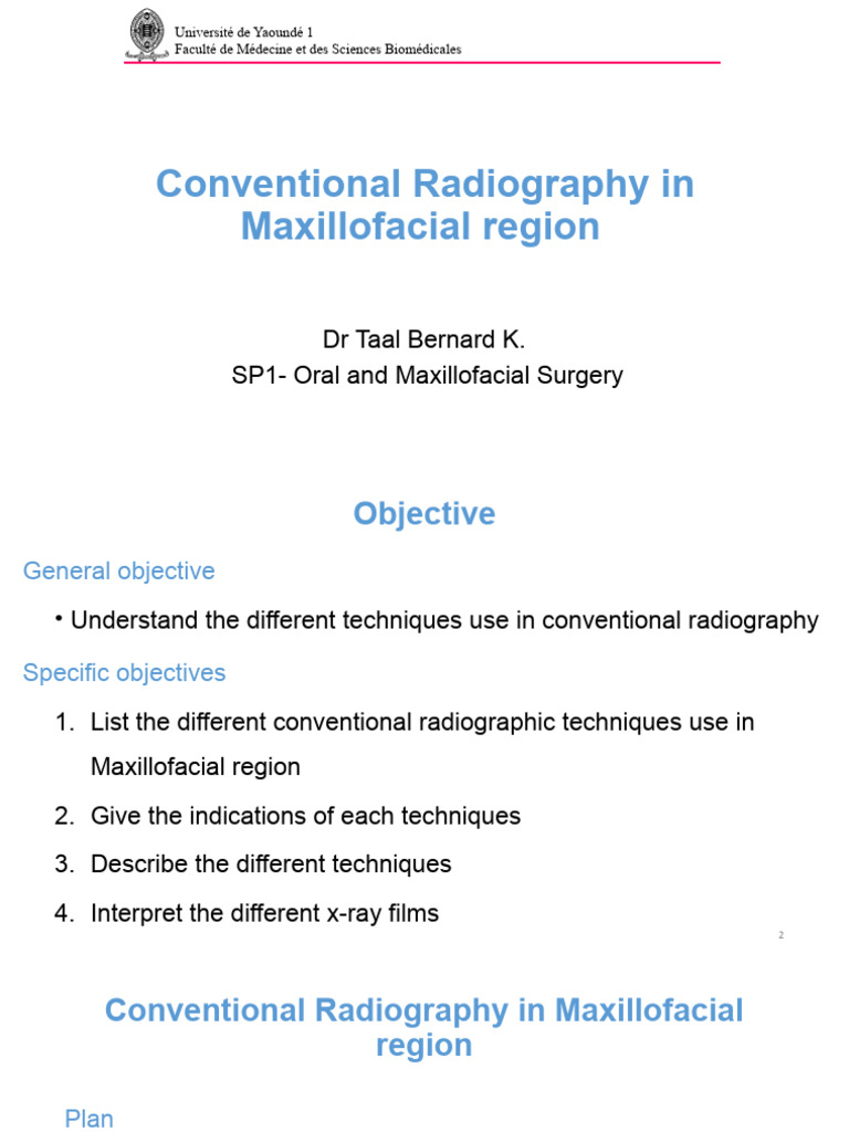 Conventional Radiography in Maxillofacial Region | PDF