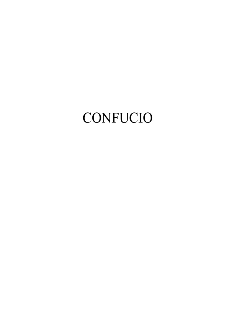 CONFUCIO | PDF | China | Política mundial
