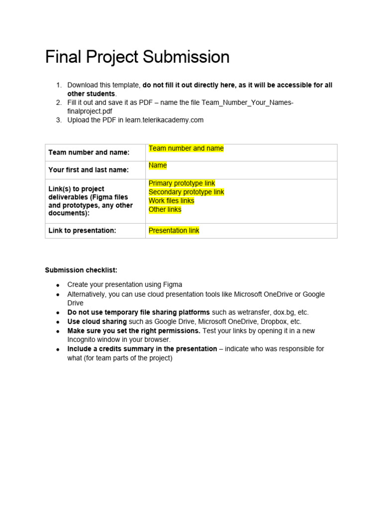 Final Project Submission Template | PDF