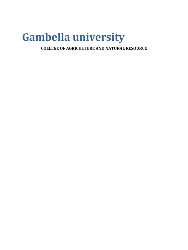 Gambella University | PDF
