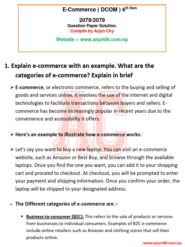 E-Commerce - Solution 2077,2079 | PDF | Virtual Private Network | Computer Network
