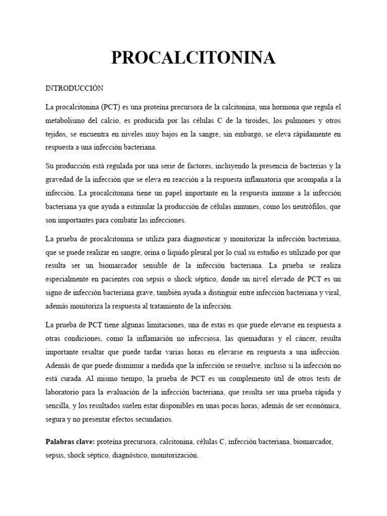 PROCALCITONINA | PDF | Ciencia y matemáticas