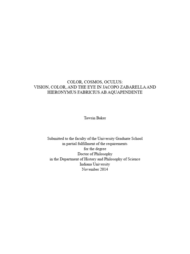 Color Cosmos Oculus Vision Color and The | PDF