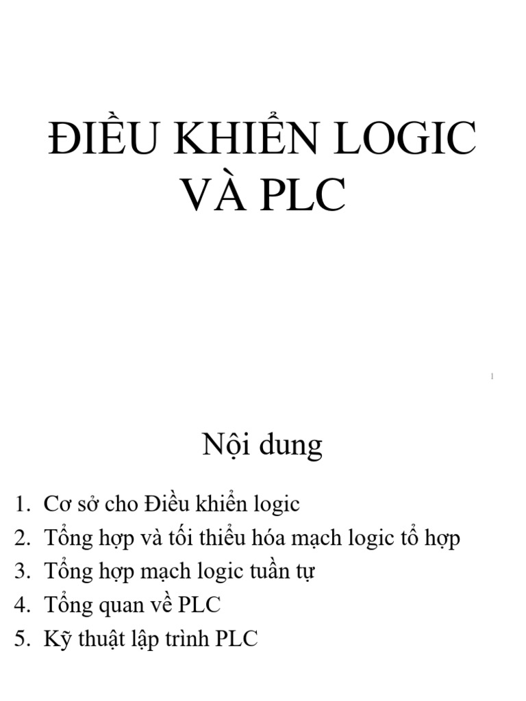 DKLGPLC - 1 - Co So Cho Dieu Khien Logic | PDF