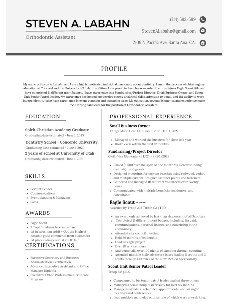 Gray and White Simple Clean Resume | PDF | Outdoor Recreation | Outdoor ...