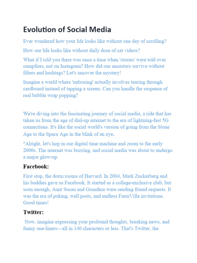 Evolution of Social Media. | PDF | Snapchat | Social Media