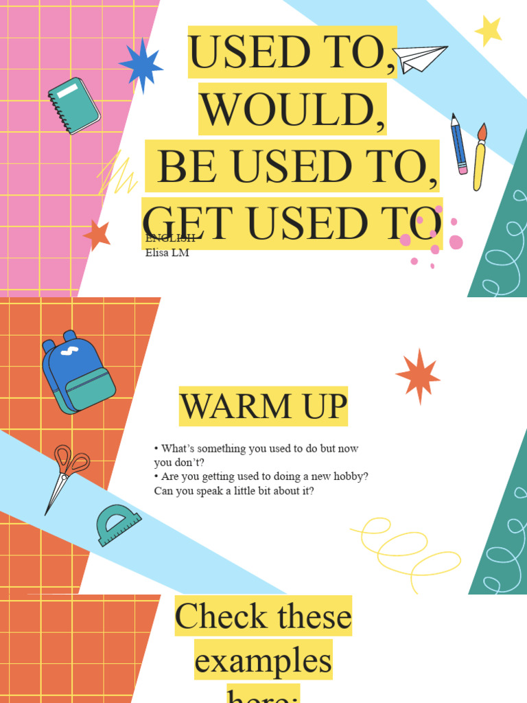 Understanding 'Used To' and 'Would' in English | PDF
