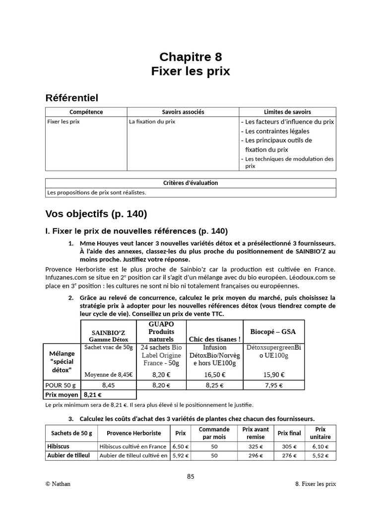 CH08 MCO Gestion Corriges | PDF