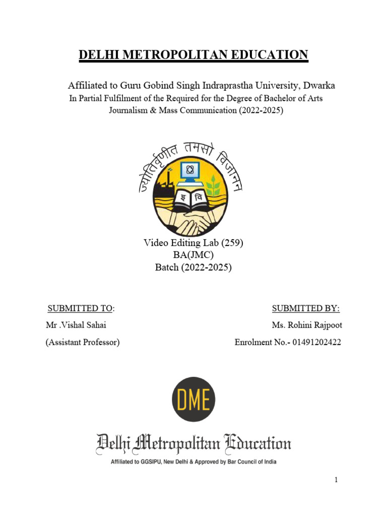 Video Editing Lab Rohini C | PDF | Human Communication | Communication