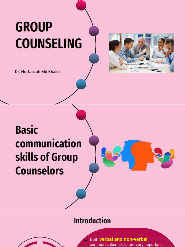 Skills in Group Counseling | PDF | Communication | Nonverbal Communication