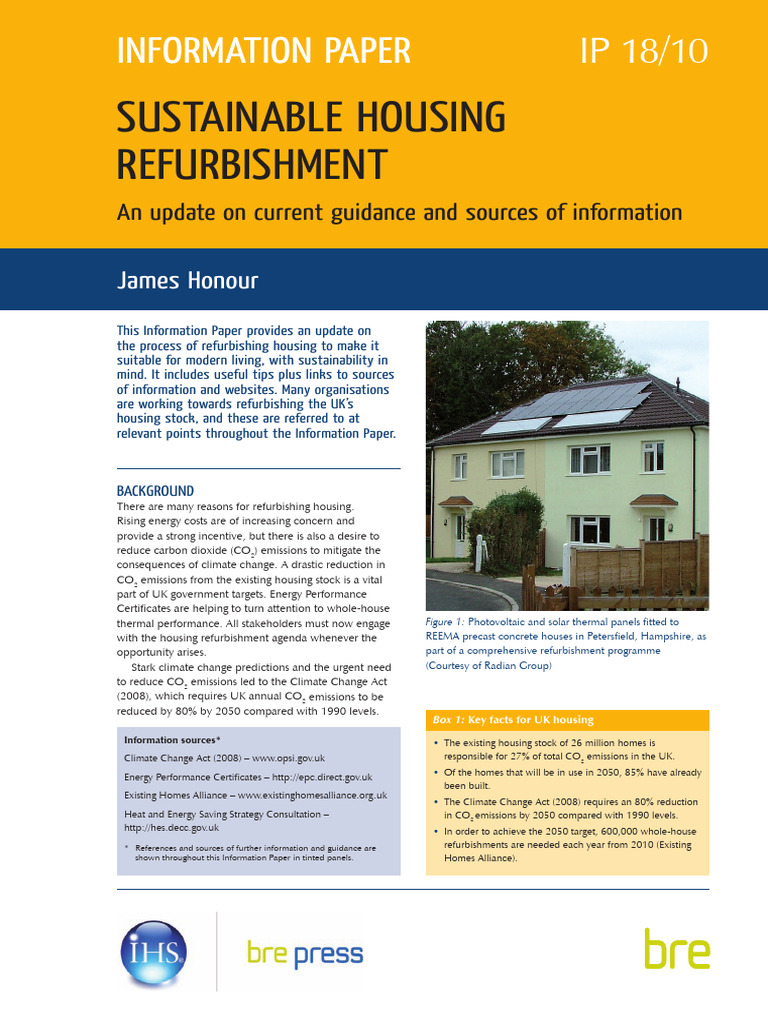 BRE-Sustainable Housing Refurb-update and Links | PDF | Building ...
