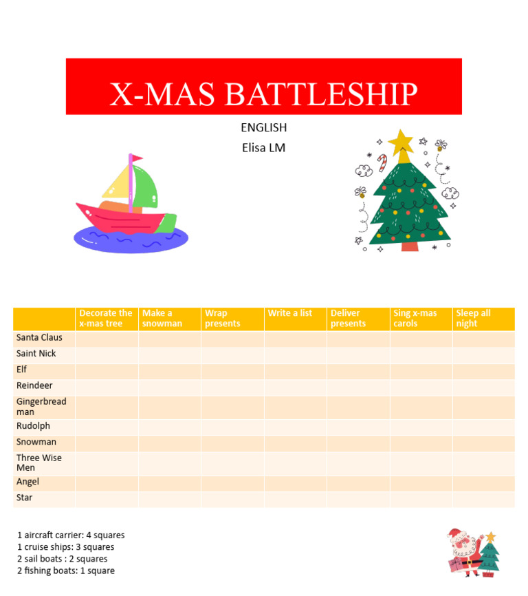 Christmas Battleship Game Guide | PDF