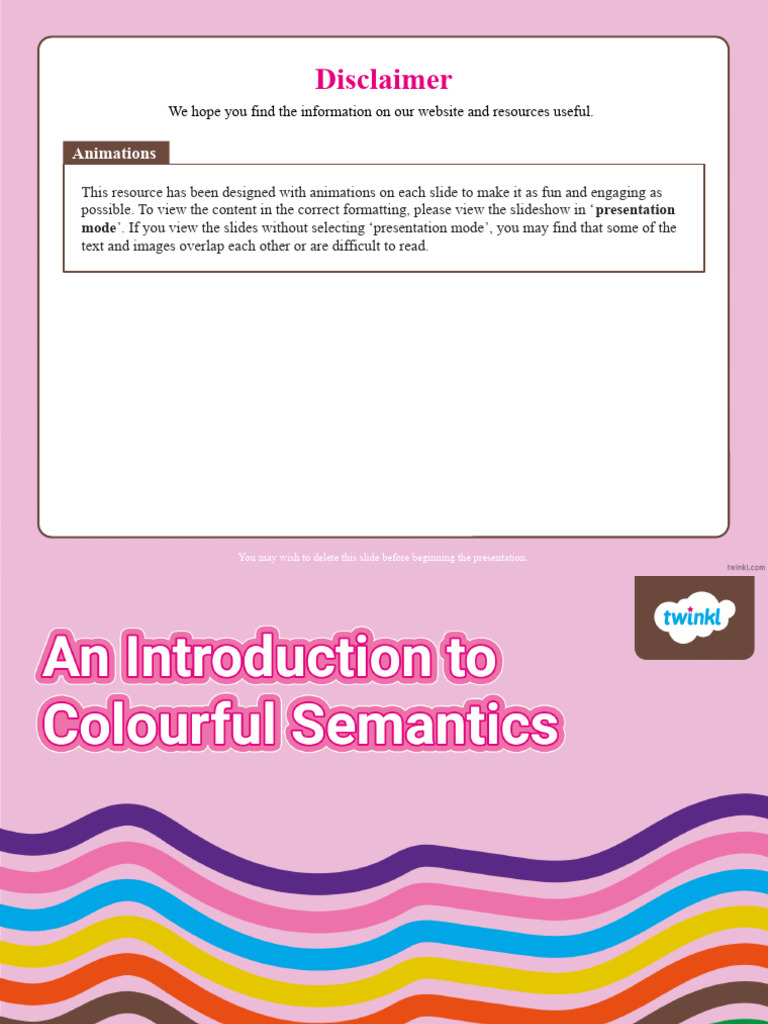 Introduction To Colourful Semantics Powerpoint Ver 1 | PDF | Verb ...