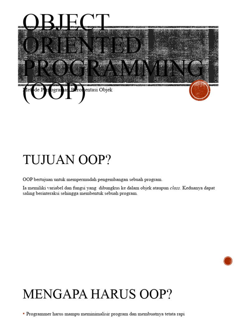 Object Oriented Programming Oop Part1 Pdf