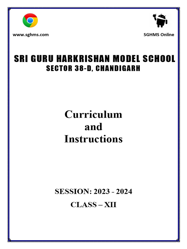 CBSE Class XII Curriculum 2023-24 | PDF