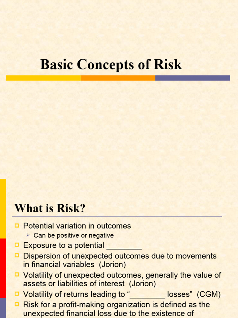 #01 - Basic Concepts of Risk | PDF