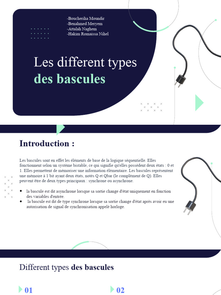 Les Differents Type de Bascules | PDF | Ingénierie électronique ...
