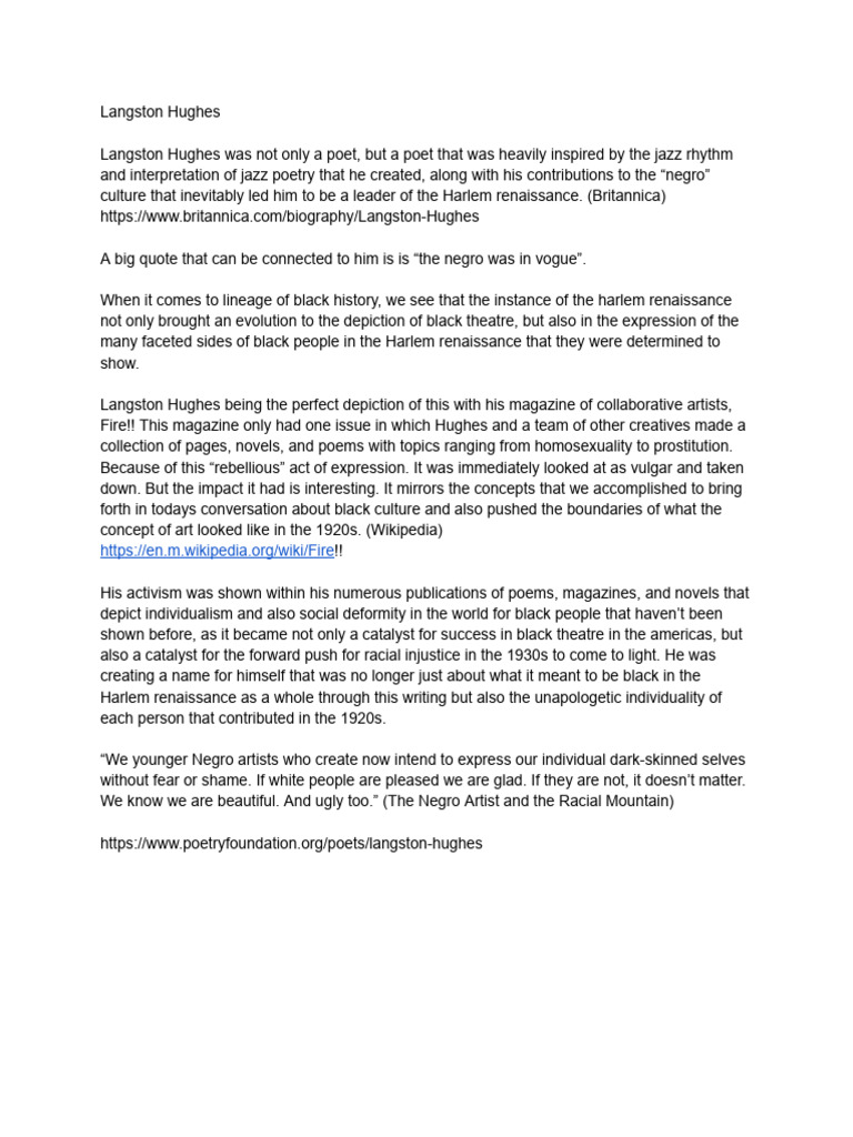 Langston Hughes | PDF