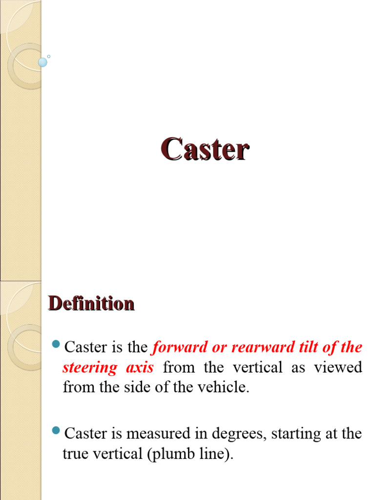 Understanding Caster in Vehicles | PDF | Steering | Transport