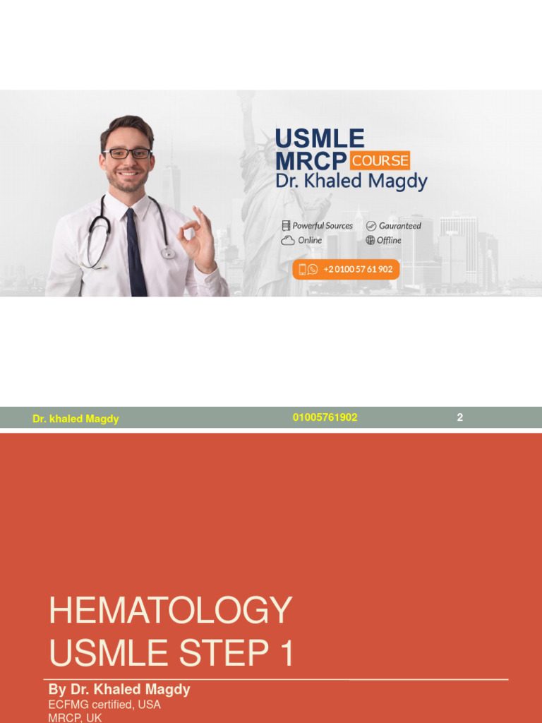 USMLE 1 Hematology Book | PDF | Hemoglobin | Proteins