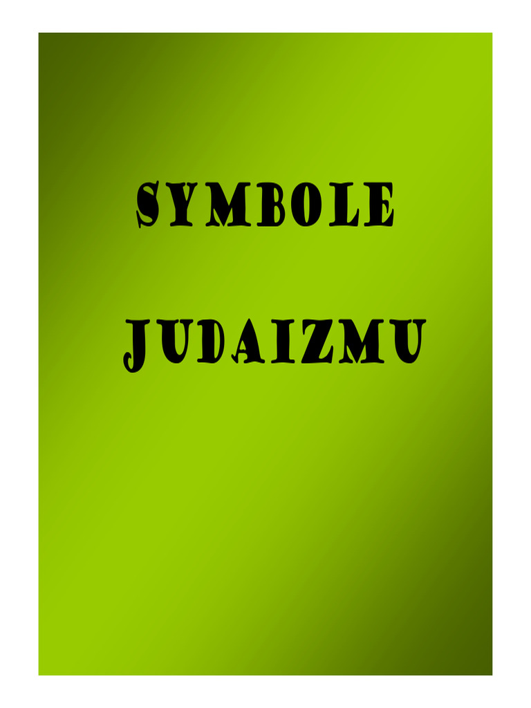 Symbole Judaizmu Konspekt2 | PDF