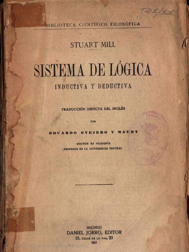 Sistema de Logica - Stuart Mill - Traduccion Original | PDF