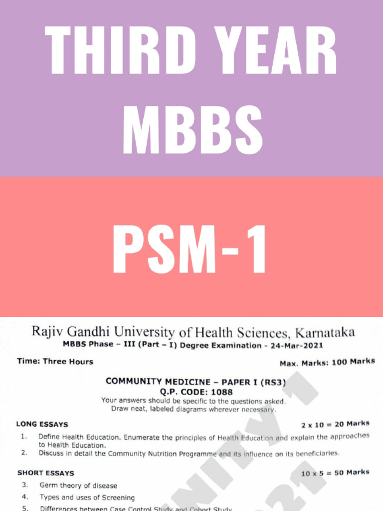 Third Year MBBS | PDF