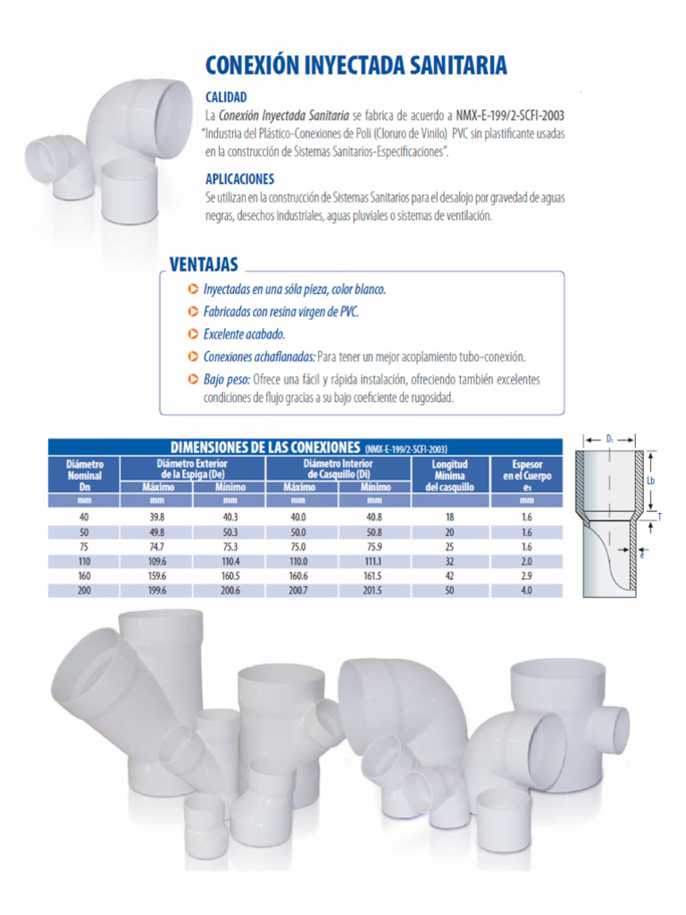 Ficha Tecnica Conexion Sanitaria | PDF