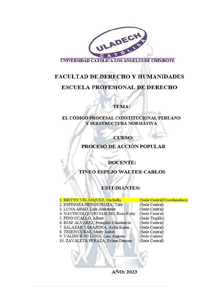 Derecho Procesal Constitucional | PDF