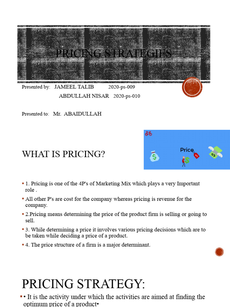 Abdullah Nisar and Jameel Talib | PDF | Pricing | Prices