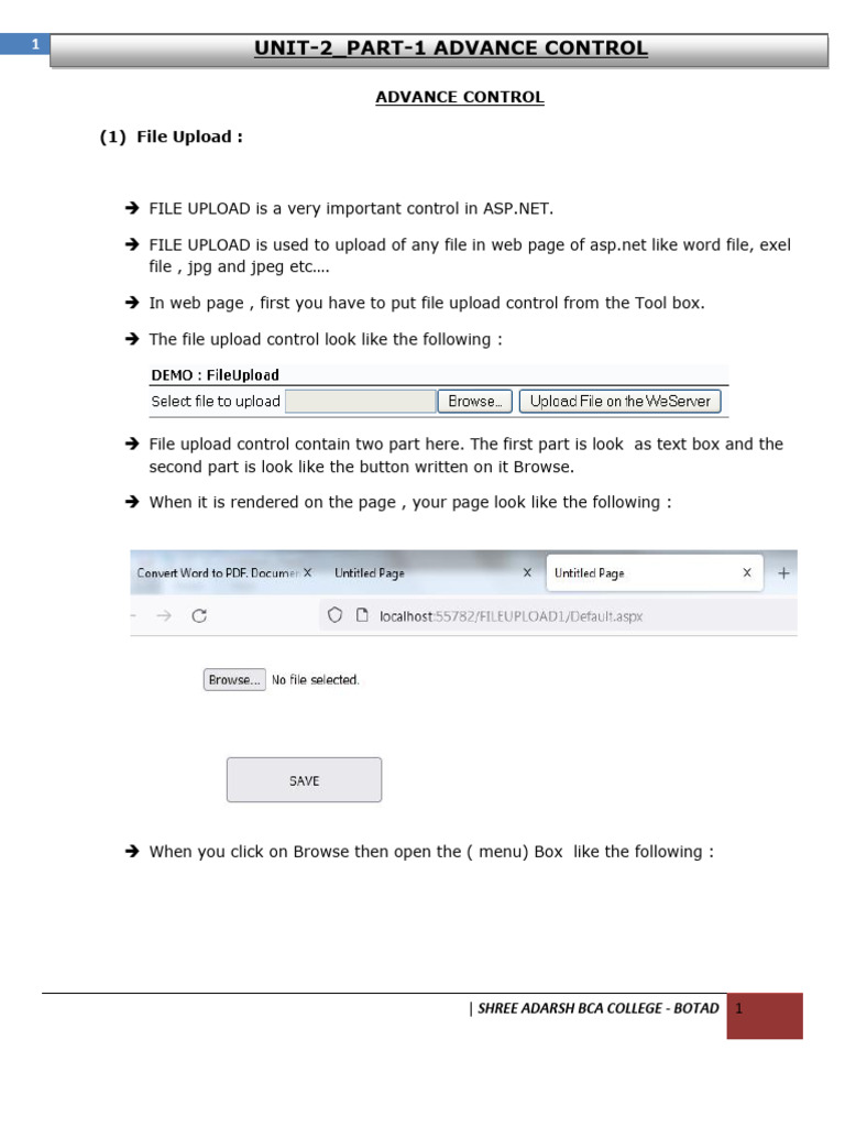 Unit - 2 Part-1 Image Fileupload Theory | PDF | Hyperlink | Html Element
