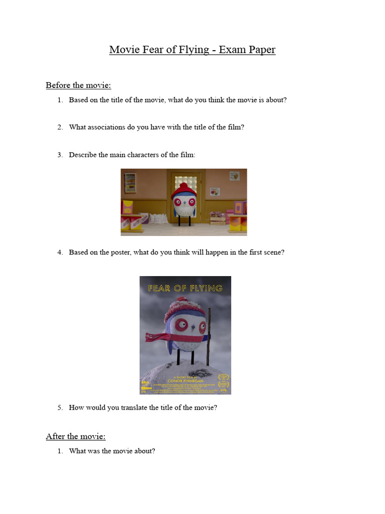 Movie Exam Paper Questions | PDF