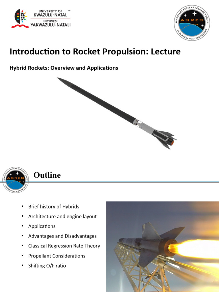 Lecture - Hybrid Rockets - Overview and Applications | PDF | Rocket | Rocket Propellant