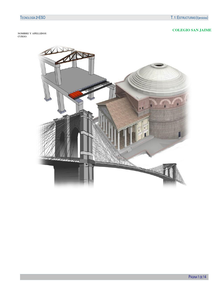 Estructuras Ejercicios OK | PDF | Fuerza | Bóveda (Arquitectura)
