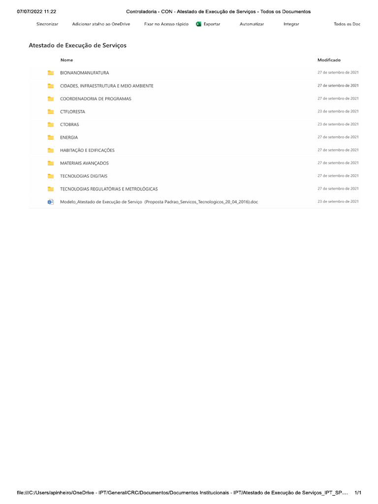 Atestados de Execução de Serviços - IPT - SP | PDF