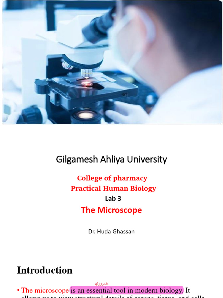 Lab 3 The Microscope | PDF | Microscope | Tools