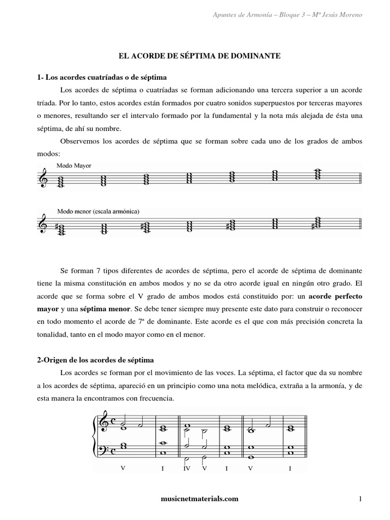 ? 20 Acorde de Septima de Dominante - Musicnet | PDF | Acorde (Música ...