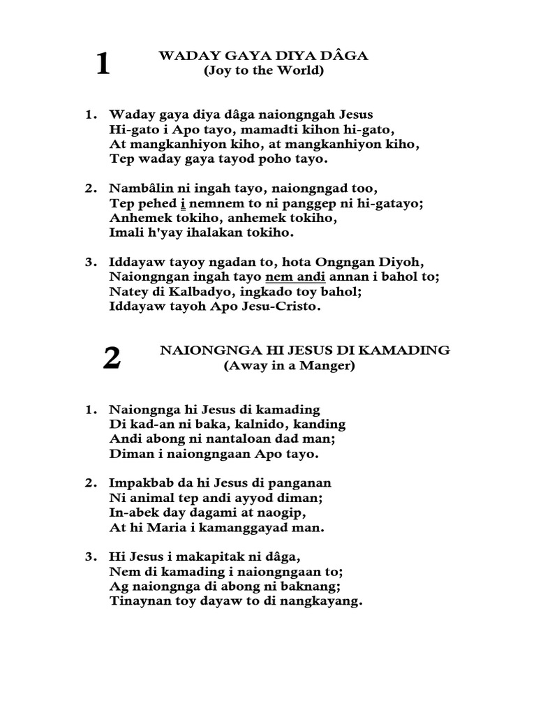 2021 Kalanguya Songbook March13 | PDF