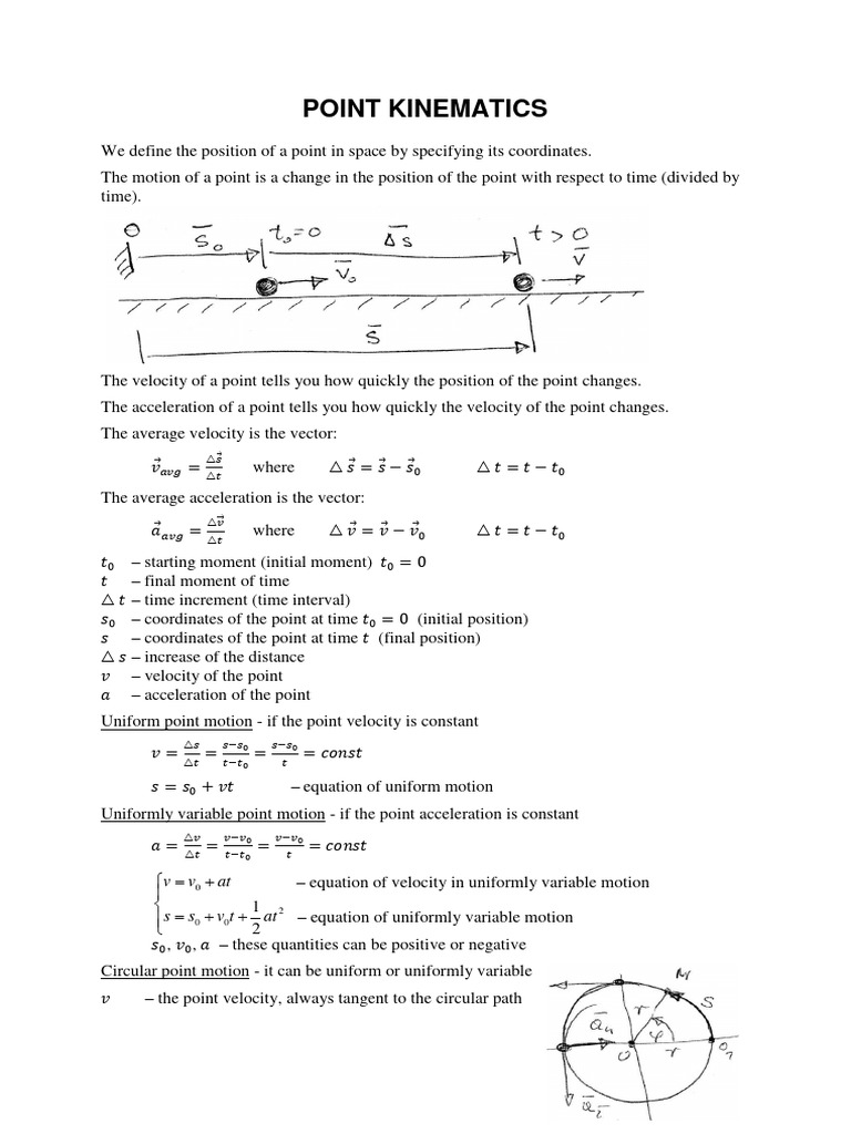 Point Kinematics | PDF