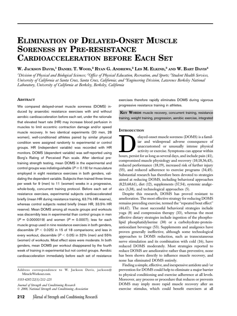 DAVIS Et Al 2008 | PDF | Strength Training | Skeletal Muscle