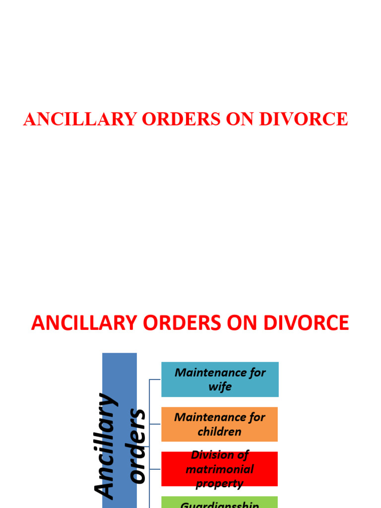 14- Ancillary Orders | PDF | Marriage | Social Institutions