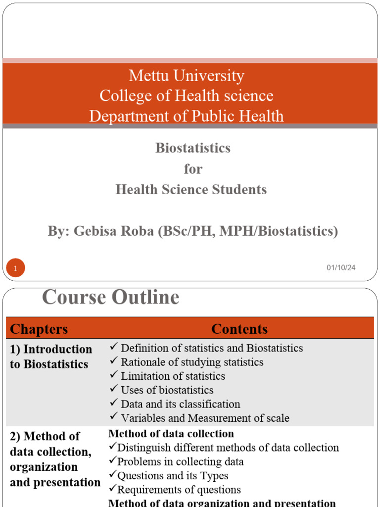 CH-1 Introduction To Biostatistics | PDF | Statistics | Level Of Measurement