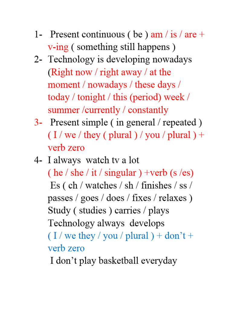 English Verb Tenses Overview | PDF