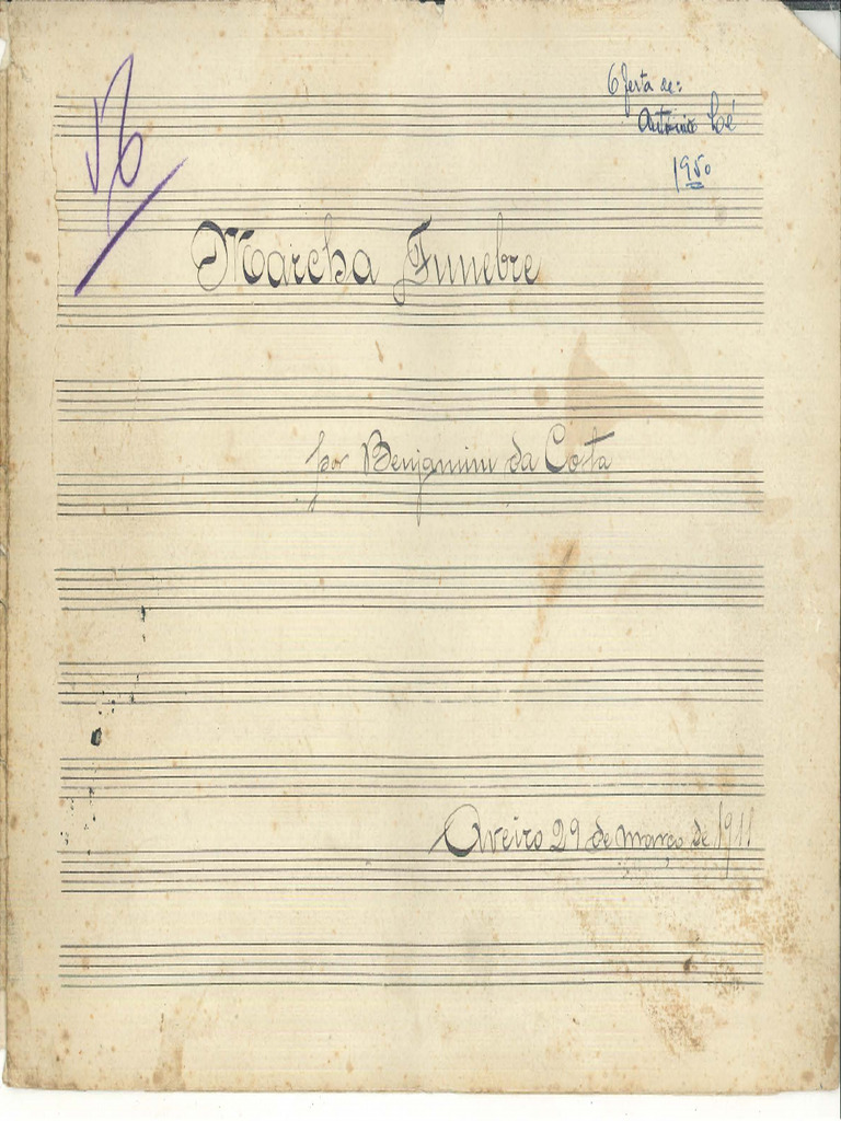 Marcha Fúnebre - Benjamin Da Costa | PDF