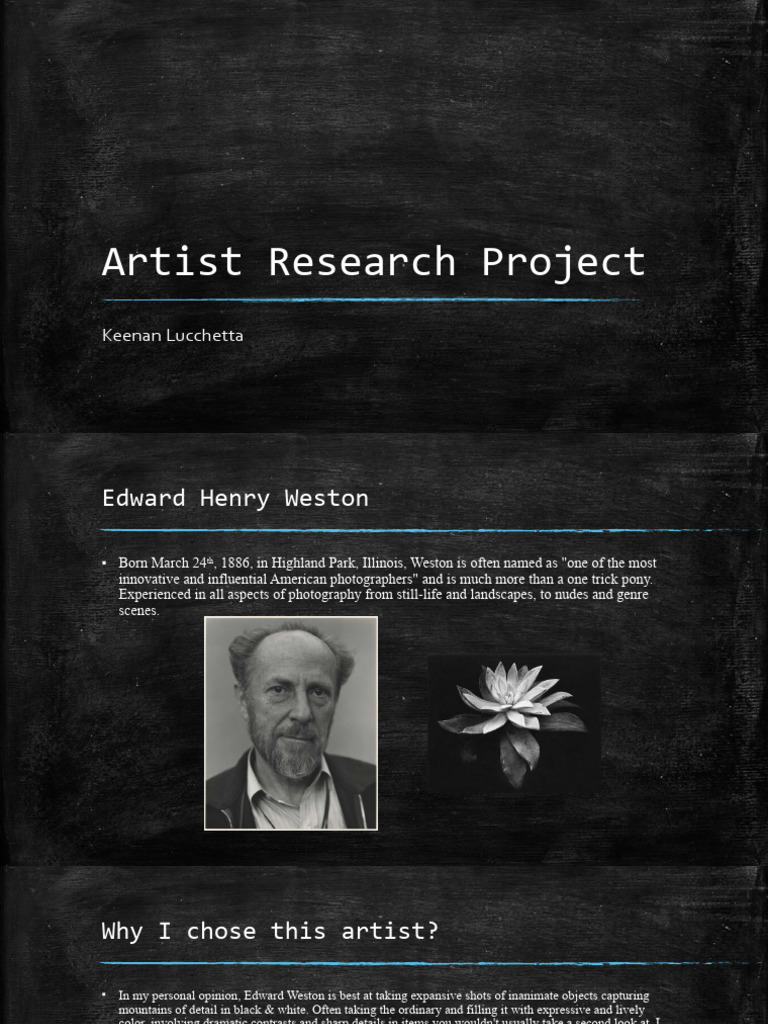 Artist Research Edward Weston | PDF | Still Life | Visual Arts