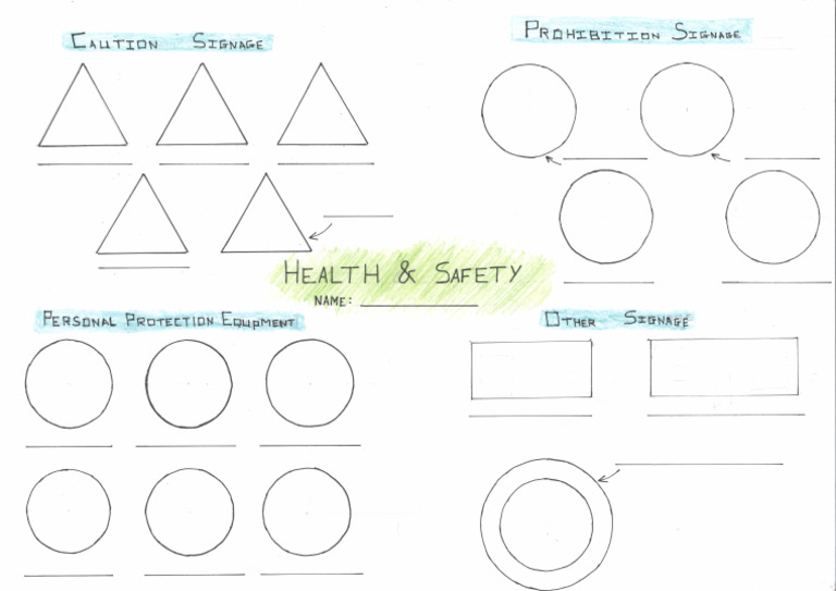 Health and Safety Signs Worksheet | PDF