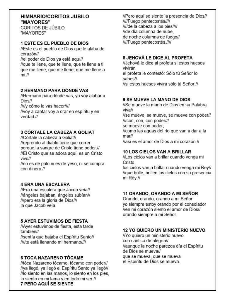 Himnario Coros | PDF