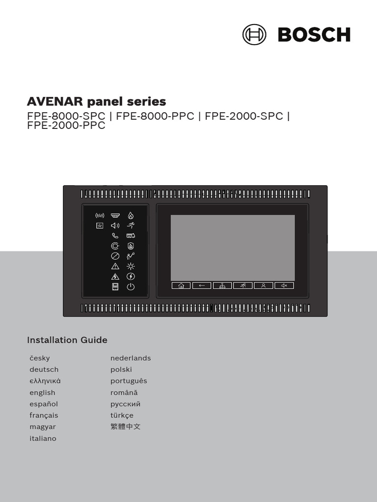 FPE 8000 PPC SPC Installation Manual All 79592422027 | PDF