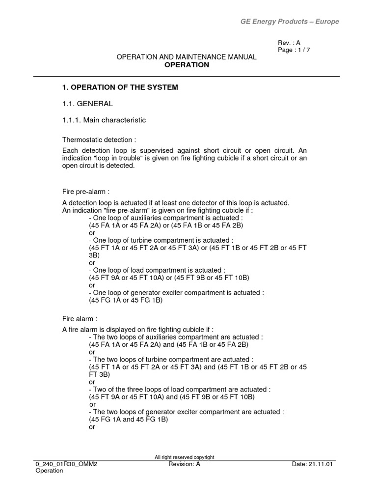 fire fighting protection operation | PDF | Carbon Dioxide | Valve