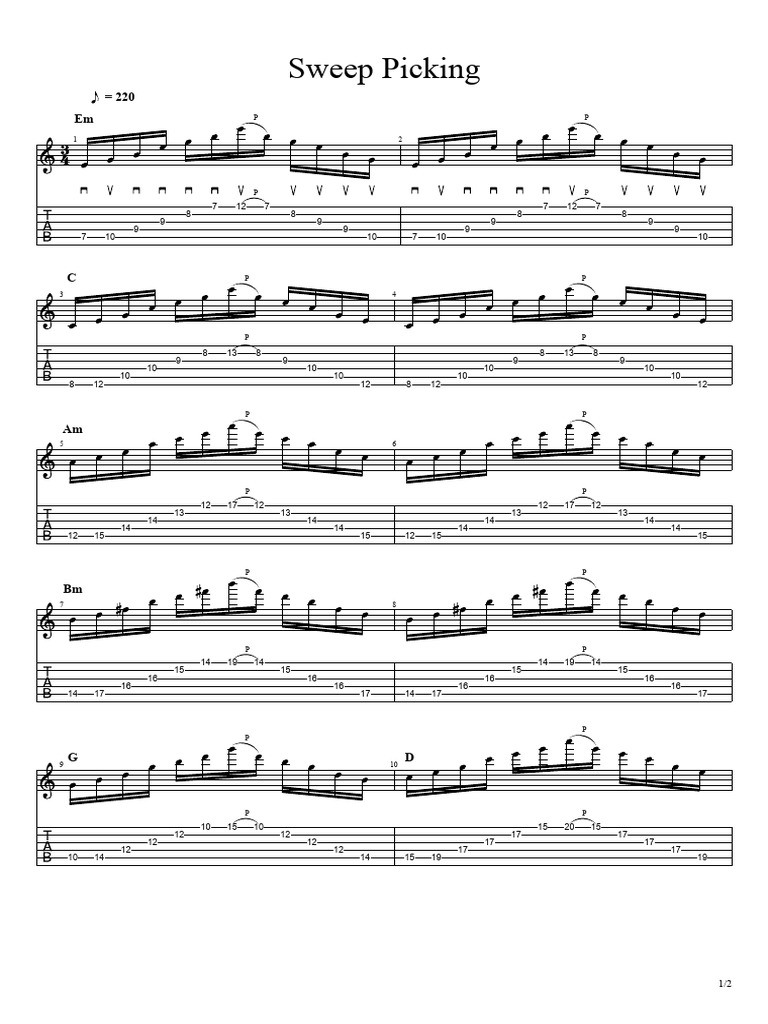 Sweep Picking | PDF